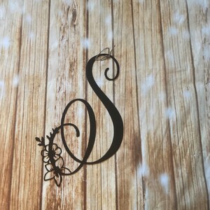 Floral Decorative Metal Monogram Letters, Wall Art, Door Decor ...