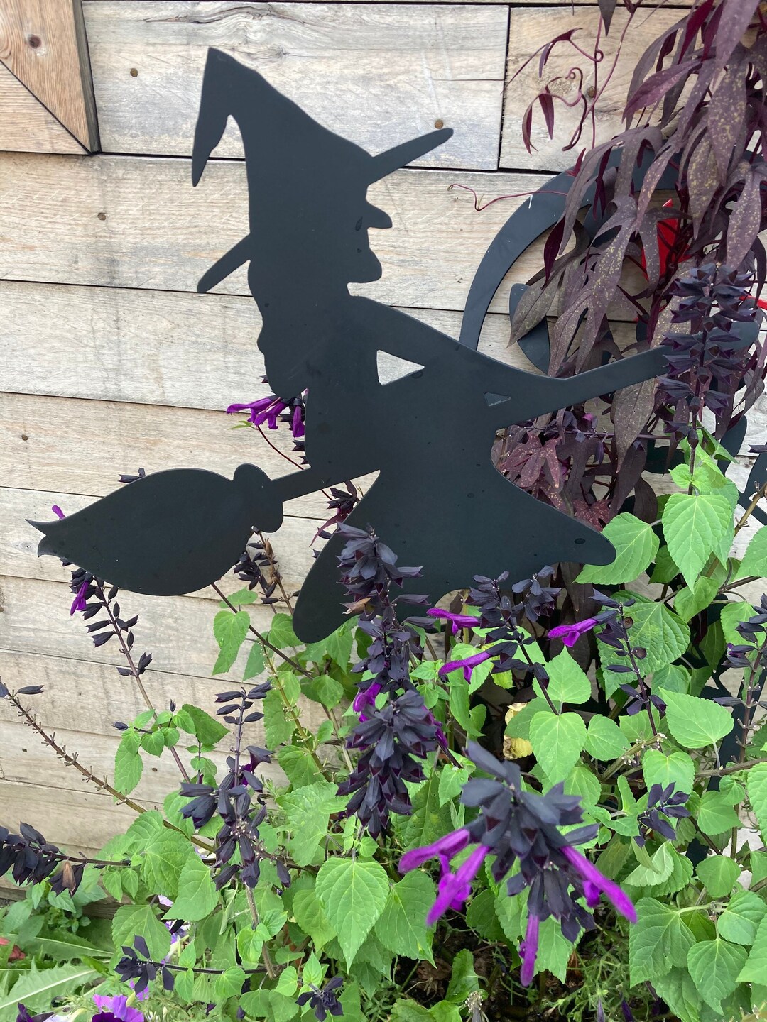 Vintage Flying Witch Stake Larger Size Metal, Garden Art - Etsy