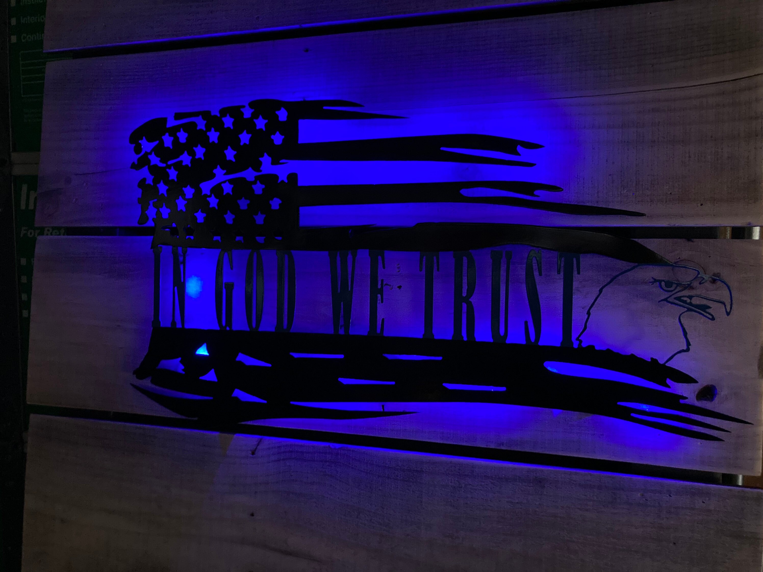 We Shall Prevail-Metal CNC Plasma Cut Flag Metal Decor Metal Wall Metal ...