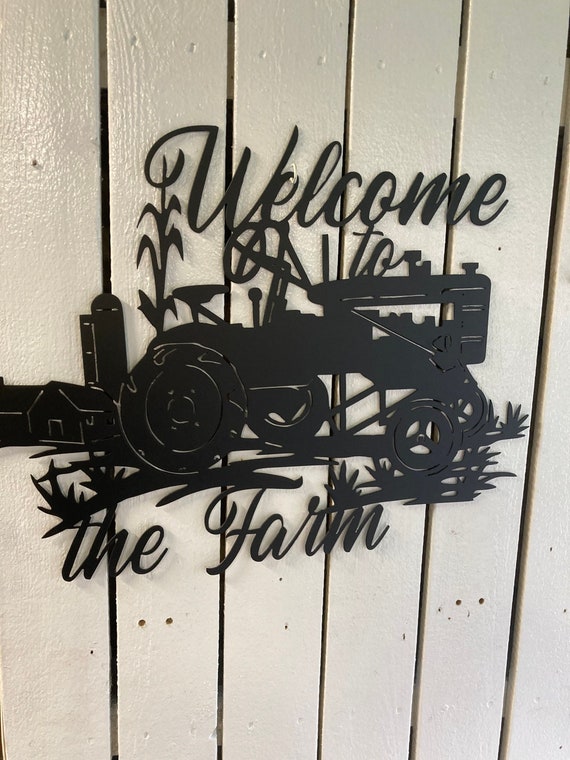 Welcome to the Farm Metal Wall Sign Wall Decor CNC Plasma - Etsy