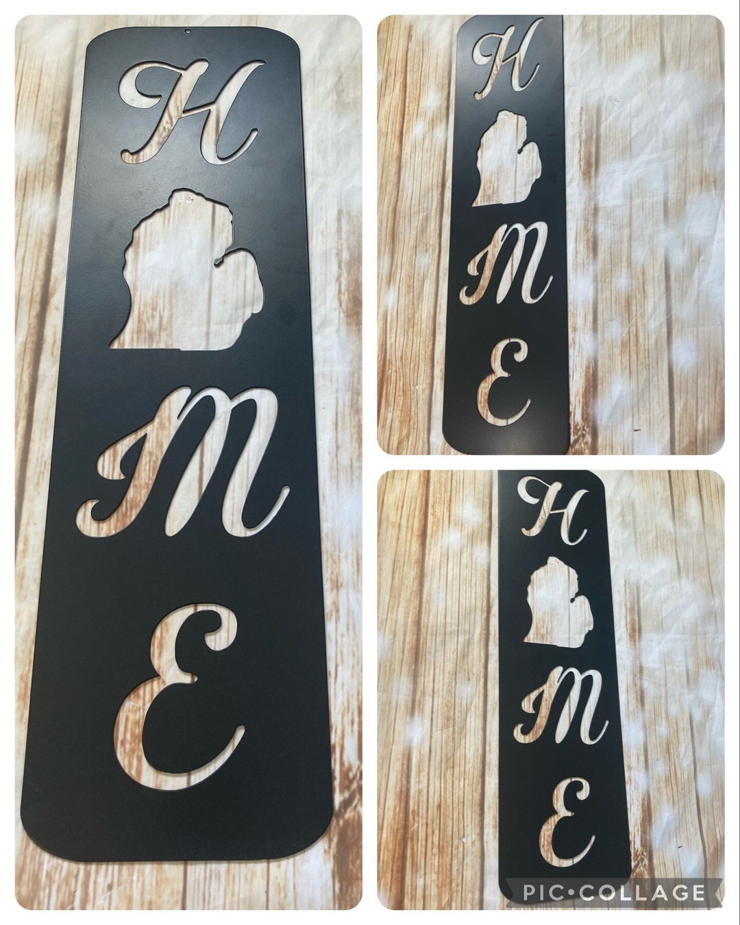 Michigan Home Sign With State of Michigan Outline Metal CNC - Etsy