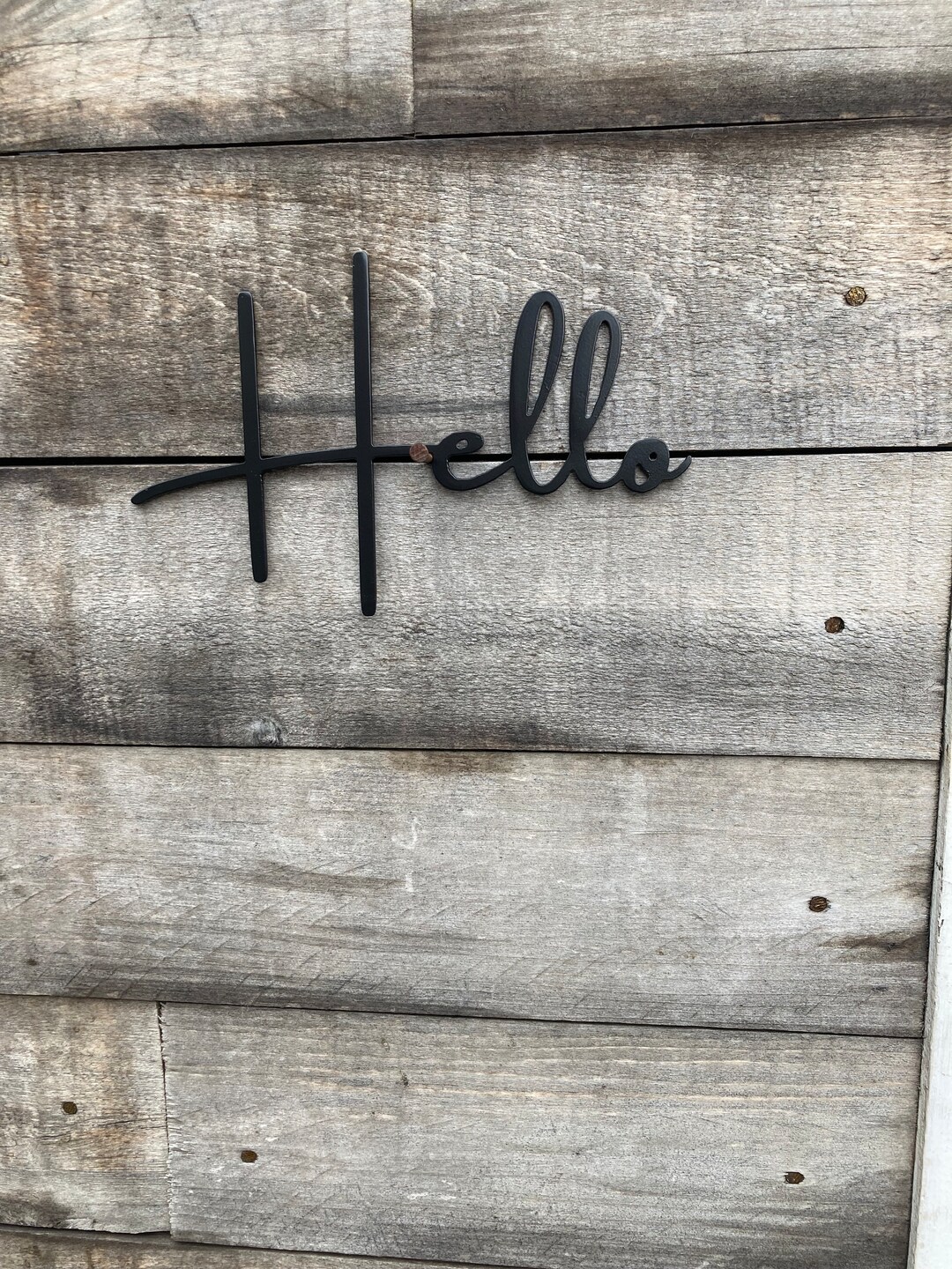 Hello Metal Sign, Welcome Sign, Door Decor, Wall Hanging, 7.5, Gift ...