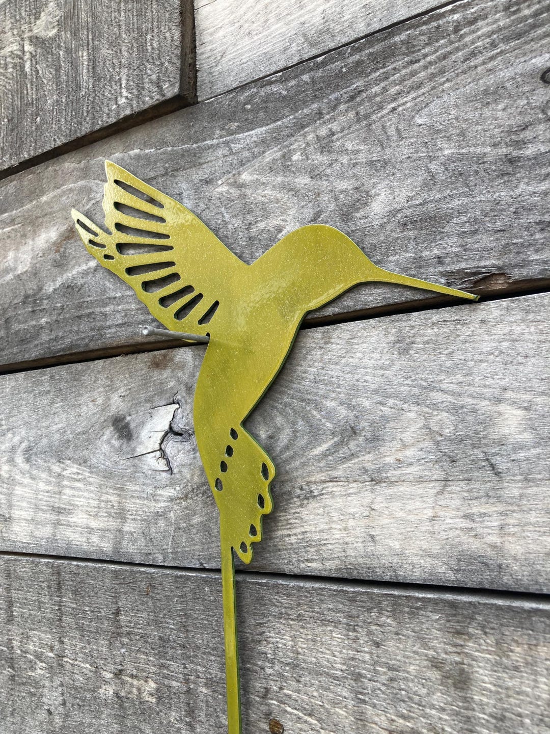 Metal Garden Stakes, Hummingbird, CNC Plasma Cut Sign, Pollinator Pals ...