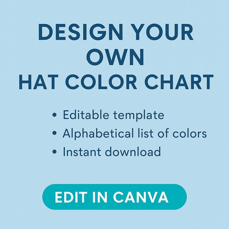 Richardson 112 Hat Color Chart - Canva Template (digital Download) - Etsy