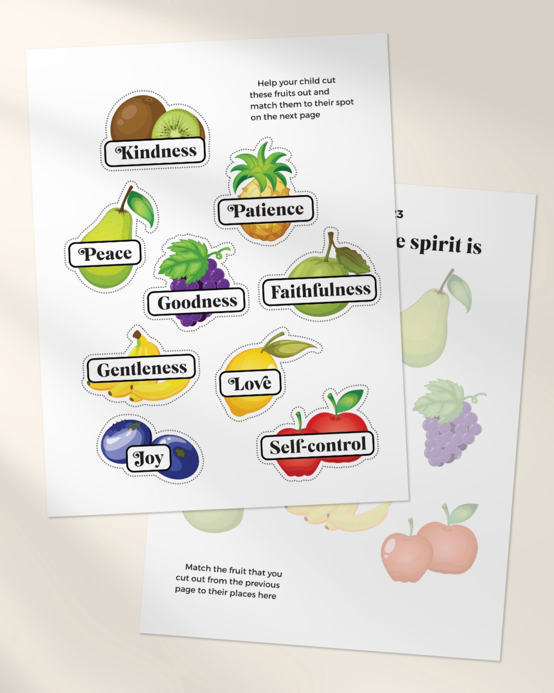Fruit of the Spirit Printable Activity Guide for Family Discipleship - Etsy