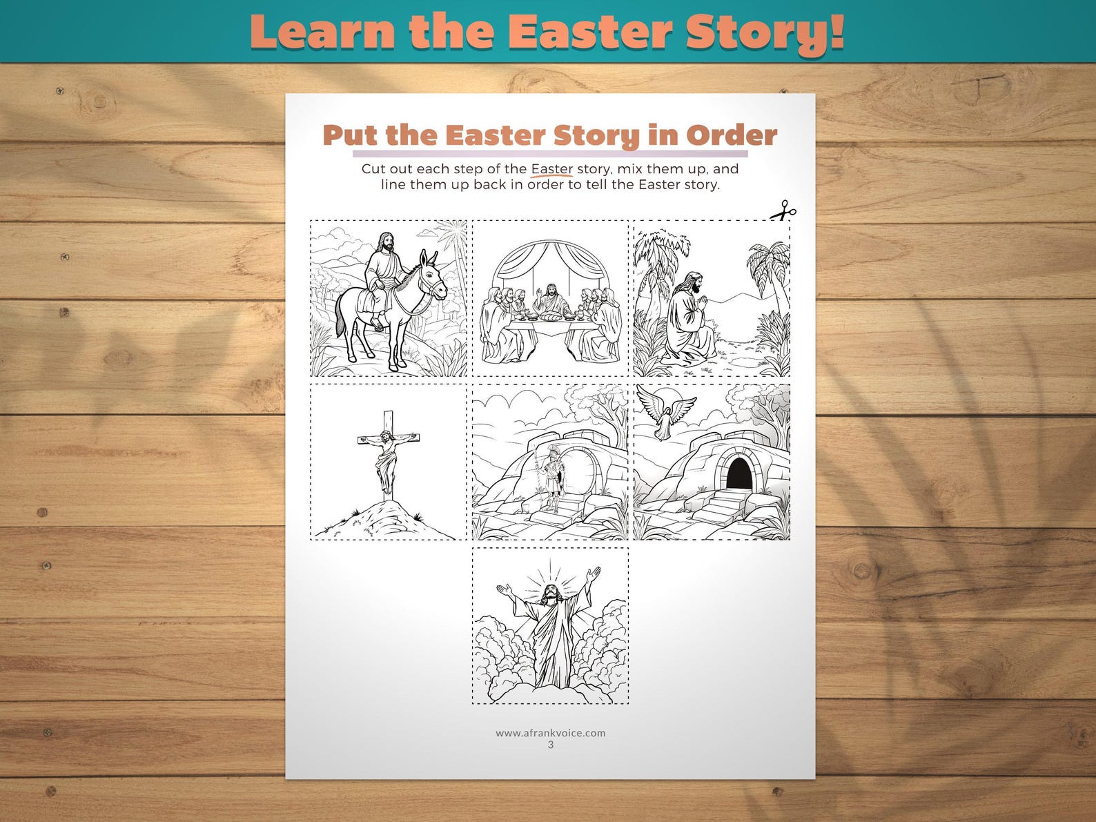 Christian Easter Story Activity Bundle | Coloring Pages, Games (digital ...