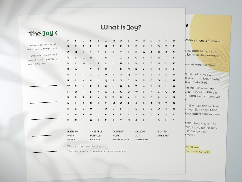 7 Bible Verses for Joy | Printable Devotional and Activity Guide ...