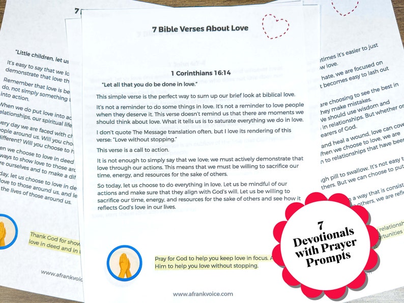7 Bible Verses for Love | Family Devotional and Activities (printable ...