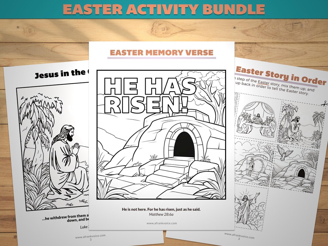 Christian Easter Activity Bundle for Kids | Religious Easter Story ...