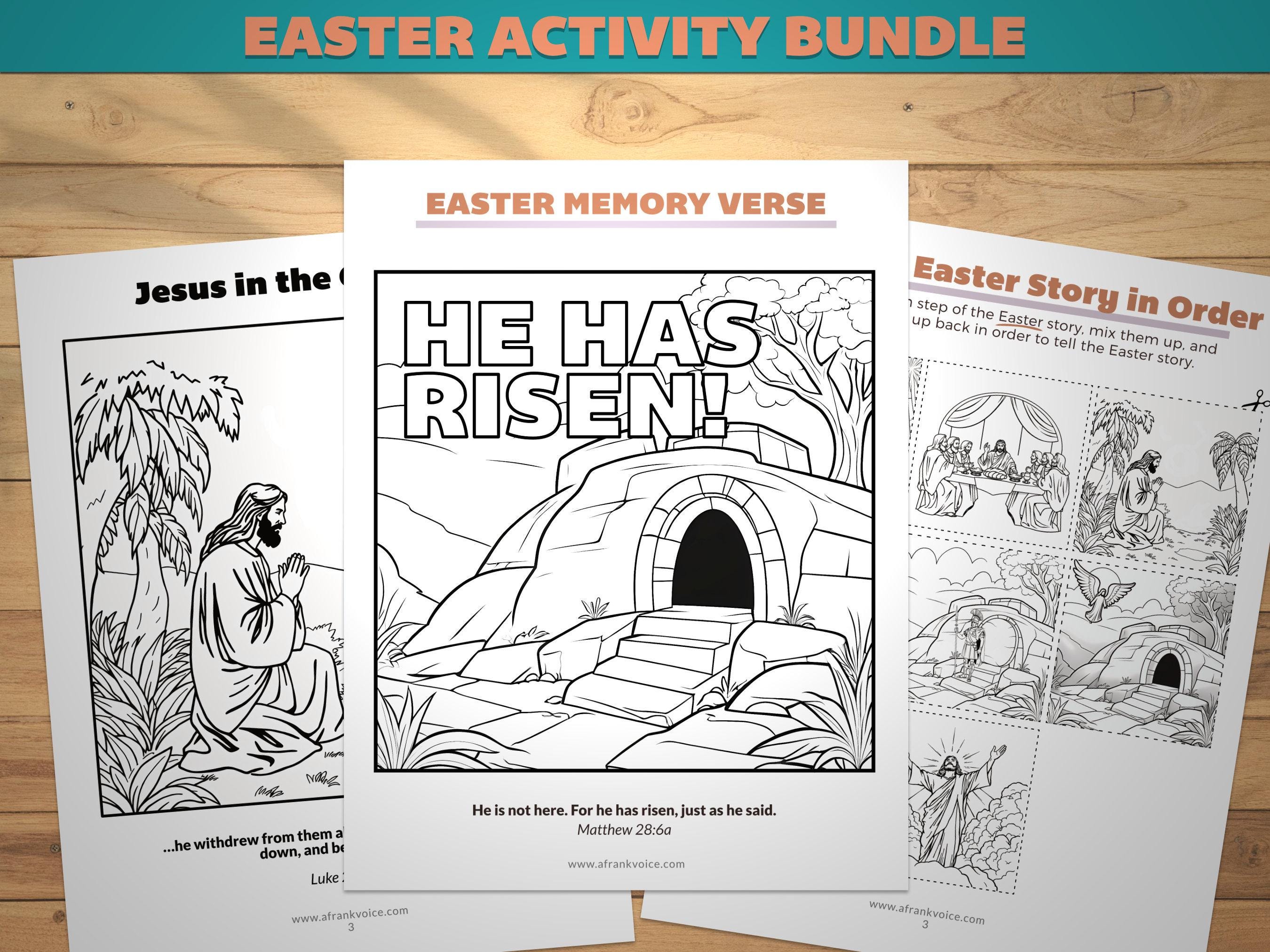 Christian Easter Activity Bundle for Kids | Religious Easter Story ...