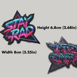 Stay Rad Retro Patch Neon Grand Theft Auto 1980's Retro Iron-on Patch ...