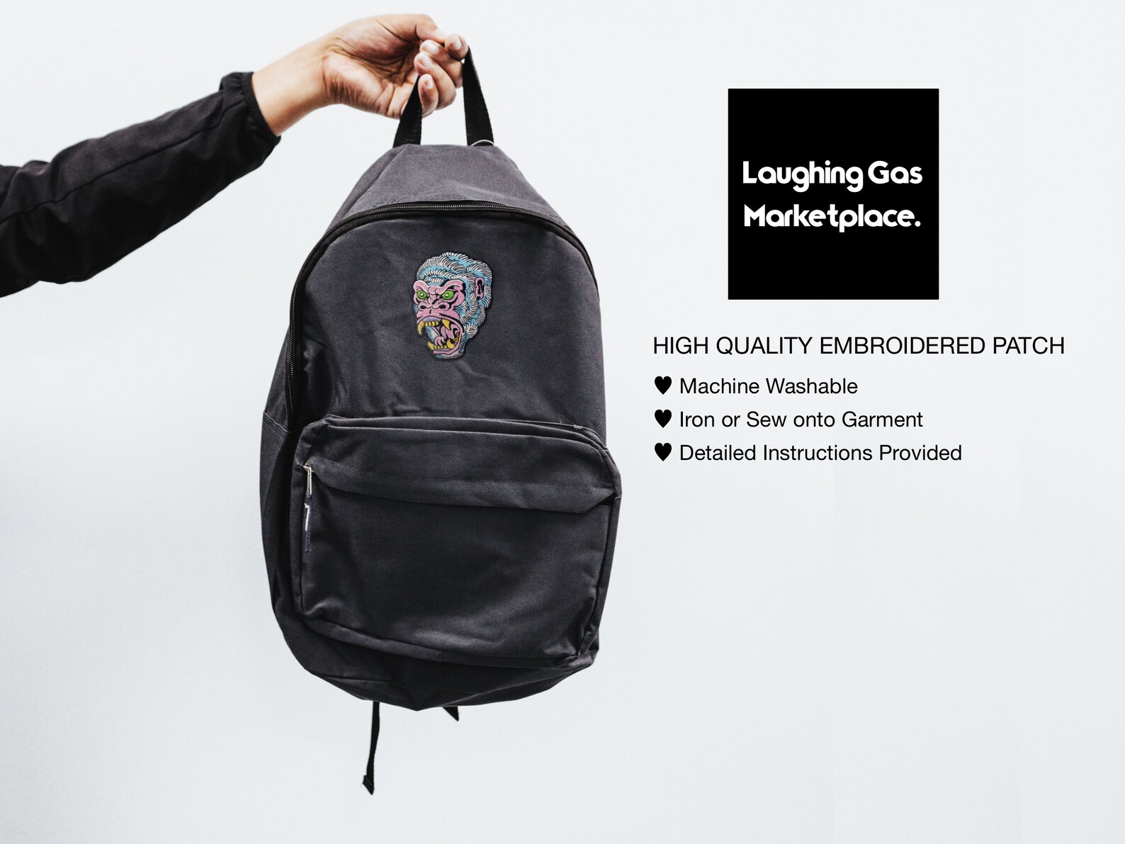 Roaring Gorilla Patch // Fierce Apes Iron on Badge // Wild - Etsy