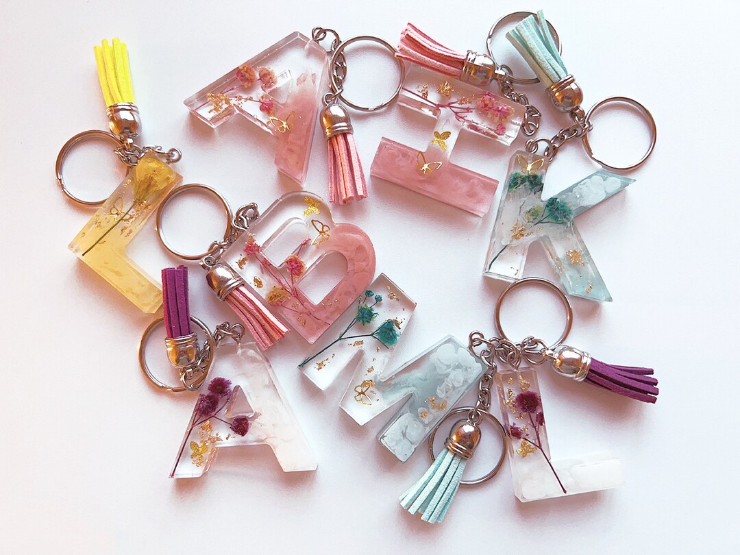 Letter Keychains - Etsy