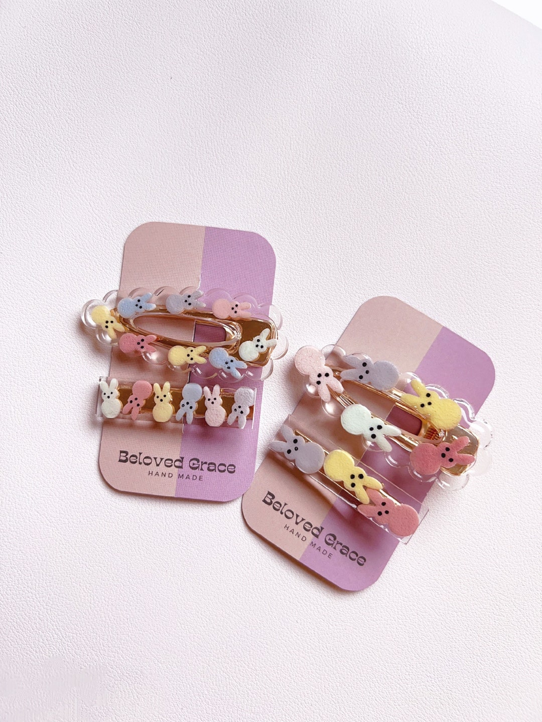 Easter Bunny, Hair Clips, Easter Hair Clips, Peeps, Peeps Hair Clips ...