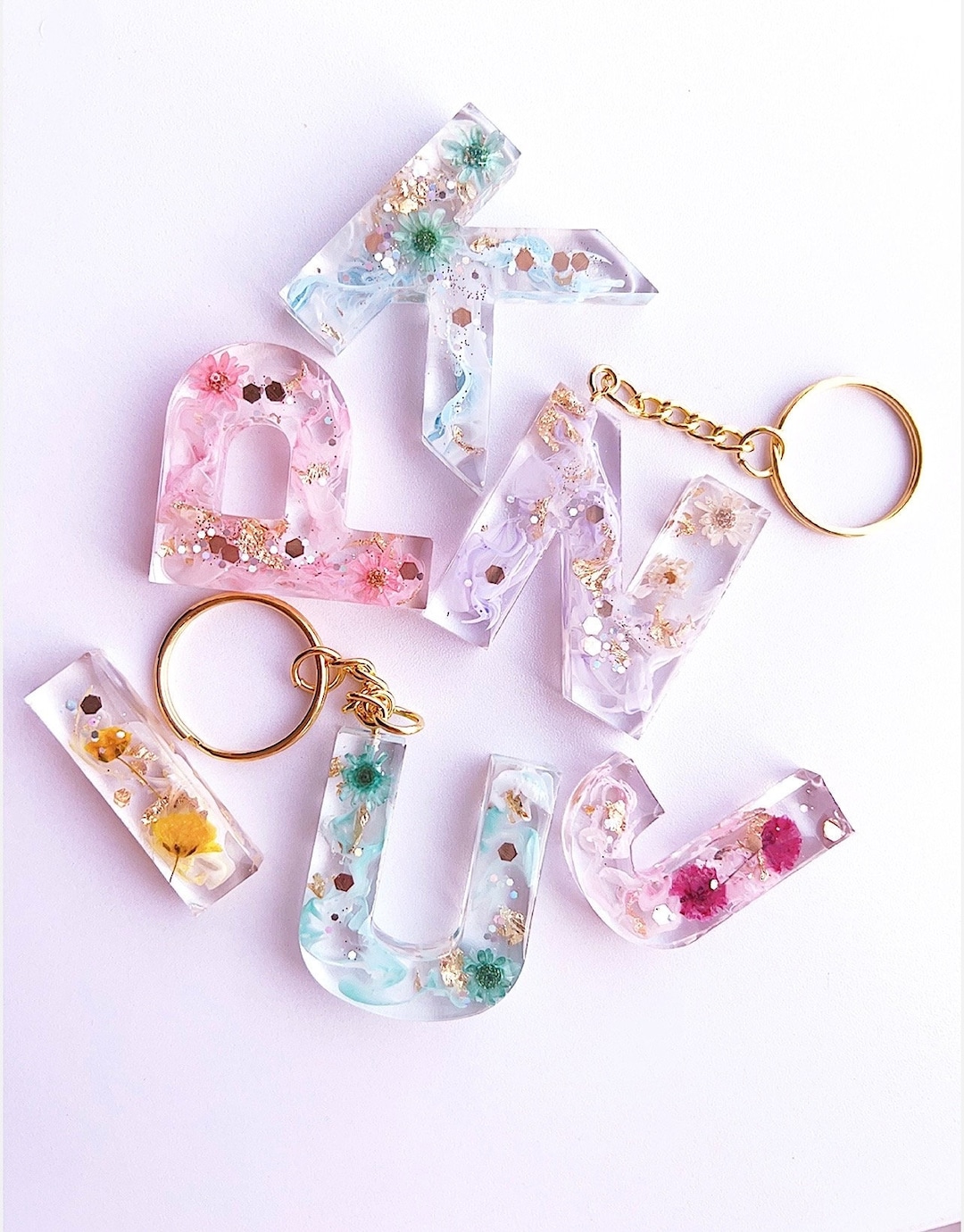 Letter Keychains - Etsy
