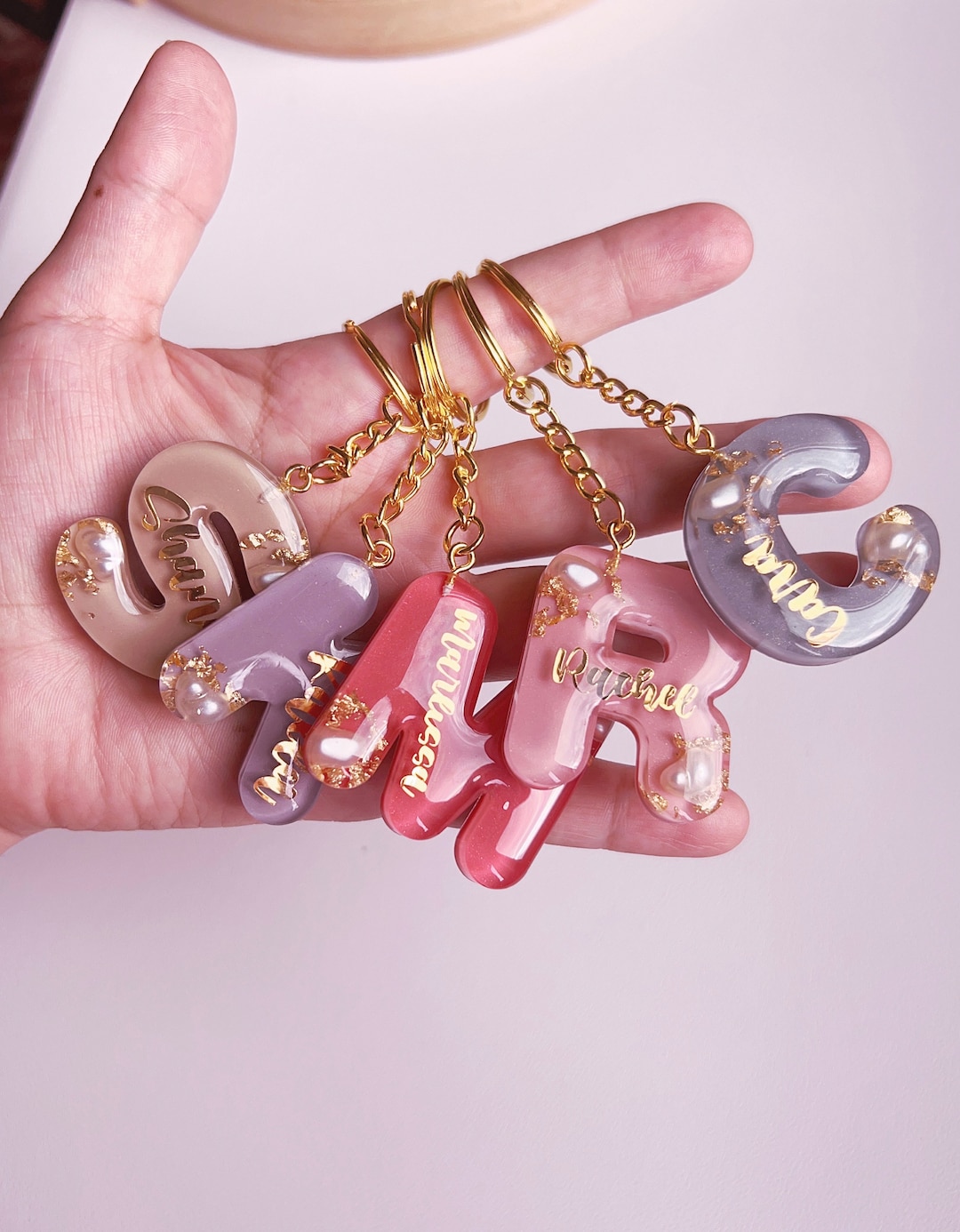 Letter Keychains, Initial Keychain, Name Keychain - Etsy