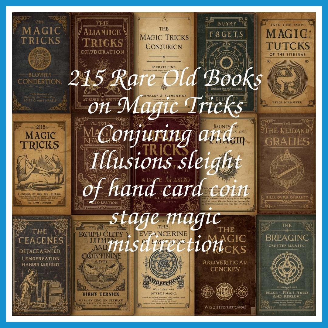 215 Rare Old Books on Magic Tricks Conjuring and Illusions Sleight of ...