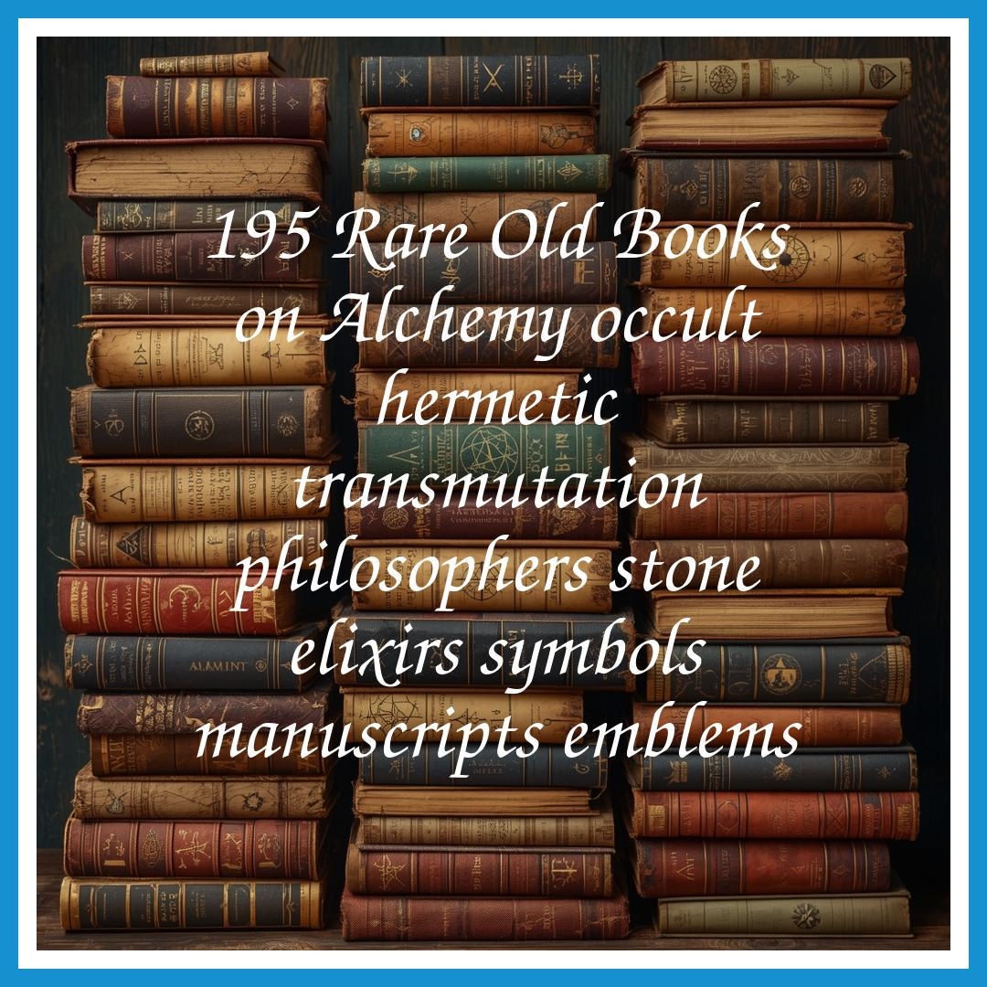 195 Rare Old Books on Alchemy occult hermetic transmutation ...
