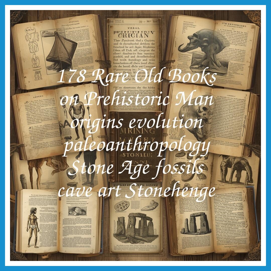 178 Rare Old Books on Prehistoric Man Origins Evolution ...