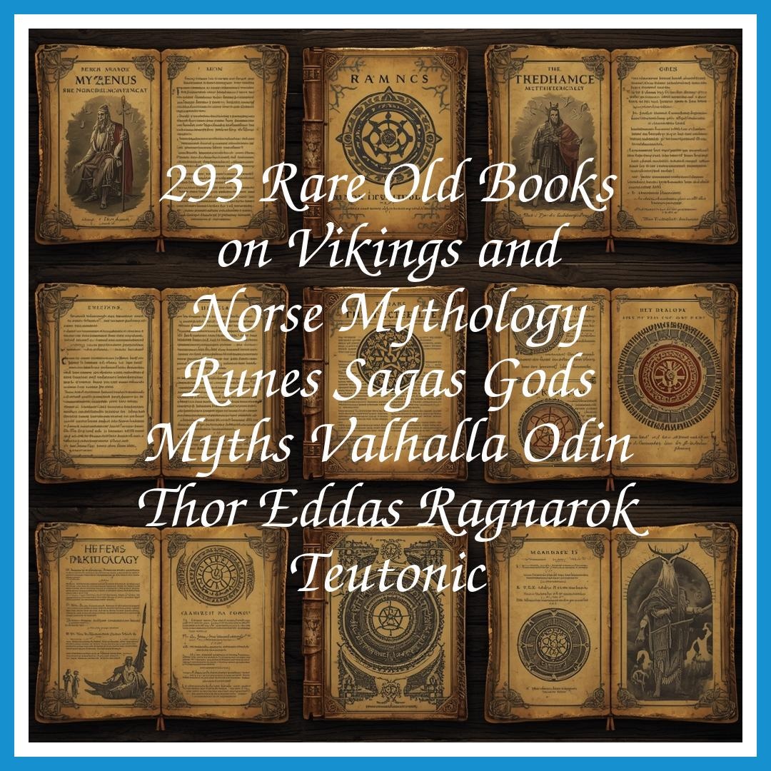 293 Rare Old Books on Vikings and Norse Mythology Runes Sagas Gods ...