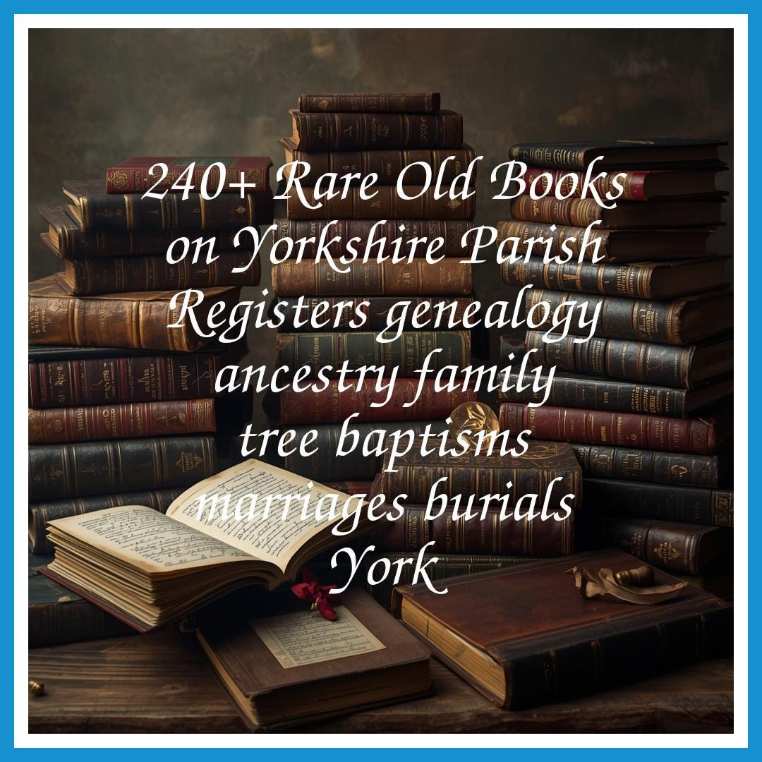 240+ Rare Old Books on Yorkshire Parish Registers Genealogy Ancestry ...