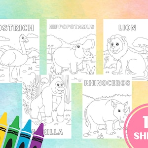 Animals Coloring Page Printable Animal Coloring Sheets Animal Kids ...