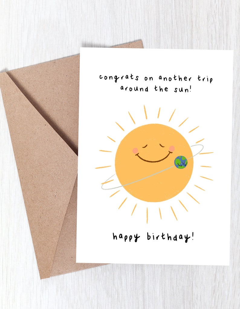 Another Trip Around the Sun Happy Birthday Greeting Card for Dad ...