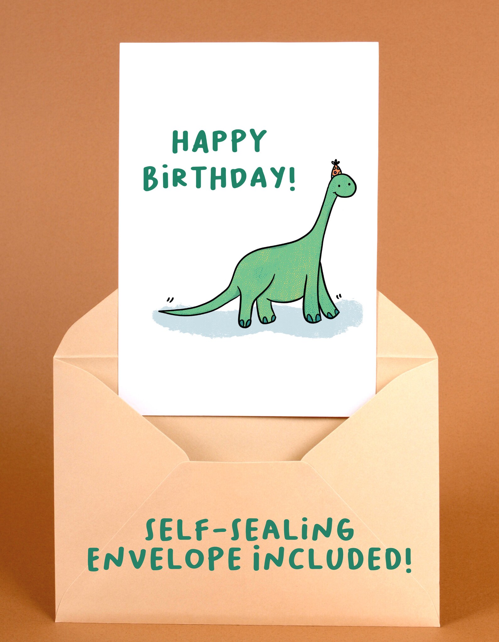 Happy Birthday Dinosaur Card, Customizable Handmade Children's Birthday ...