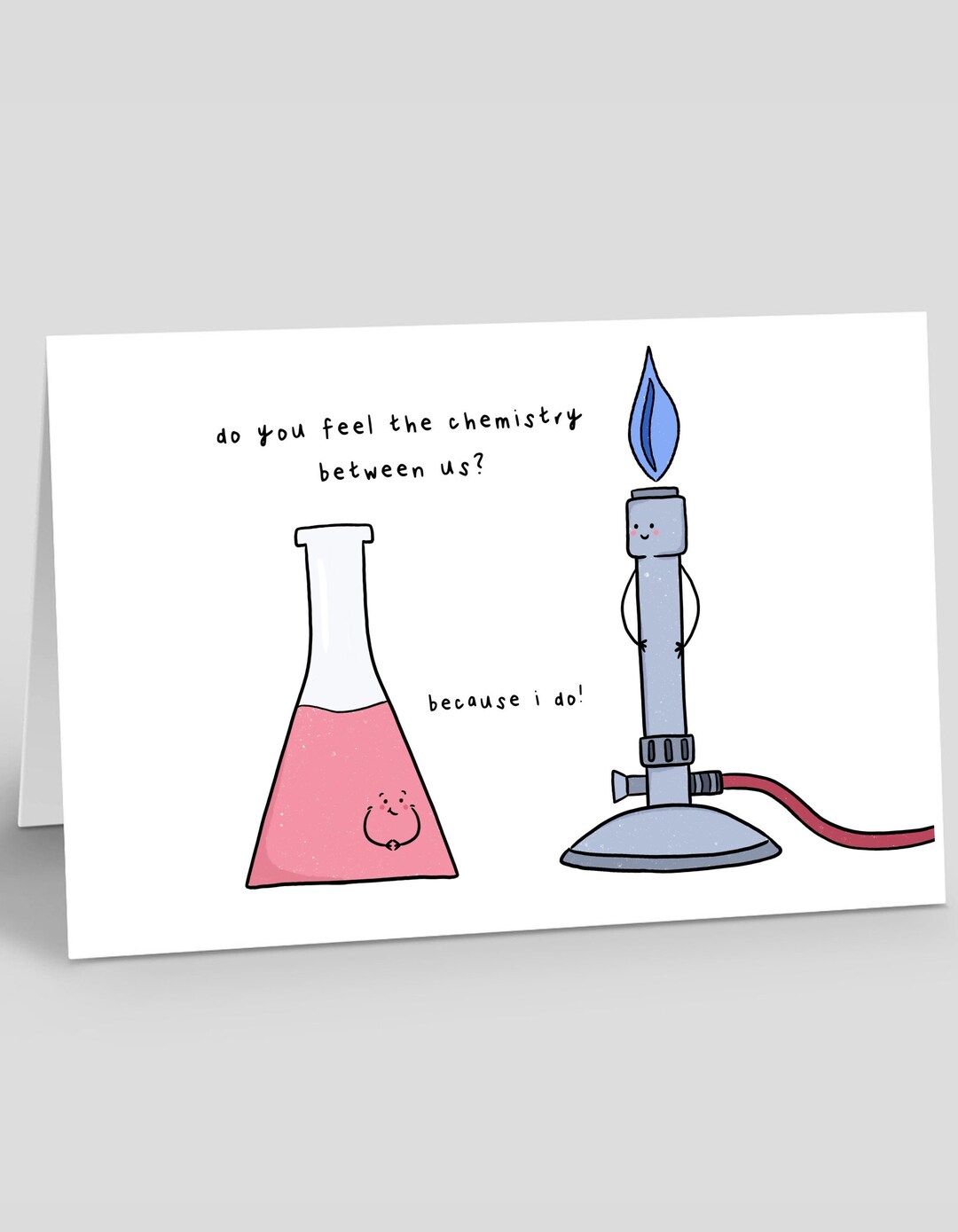 Chemistry Valentine's Day Love Card, Chemistry Between Us Bunsen Burner ...