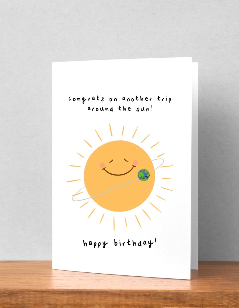 Another Trip Around The Sun Happy Birthday Greeting Card For Dad