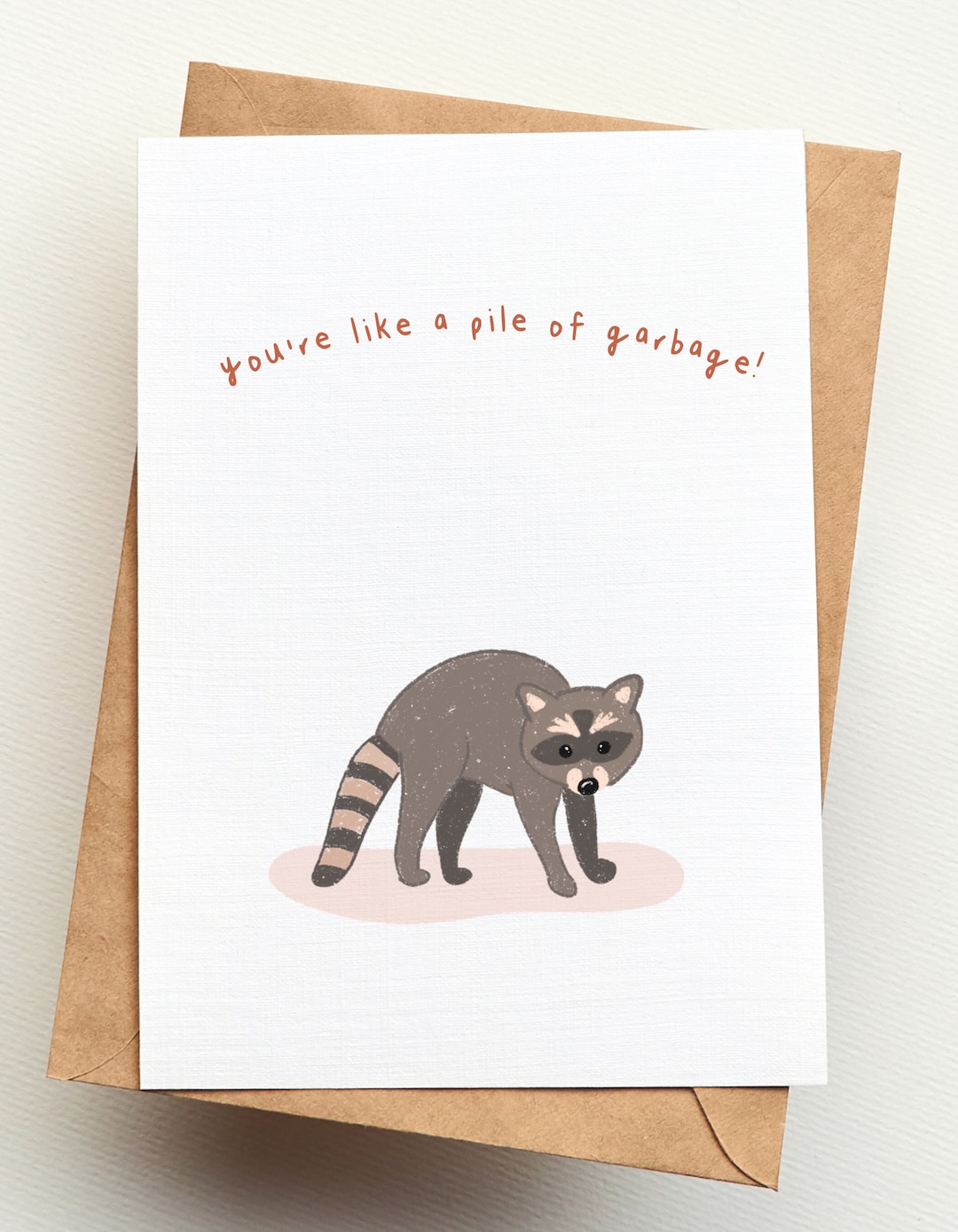 Funny Love Card Raccoon Card Friendship Appreciation Joke Card - Etsy