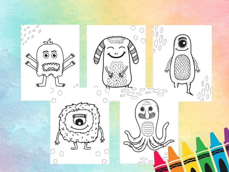 Printable Colouring Pages Monster Colouring Sheets Monster Theme ...