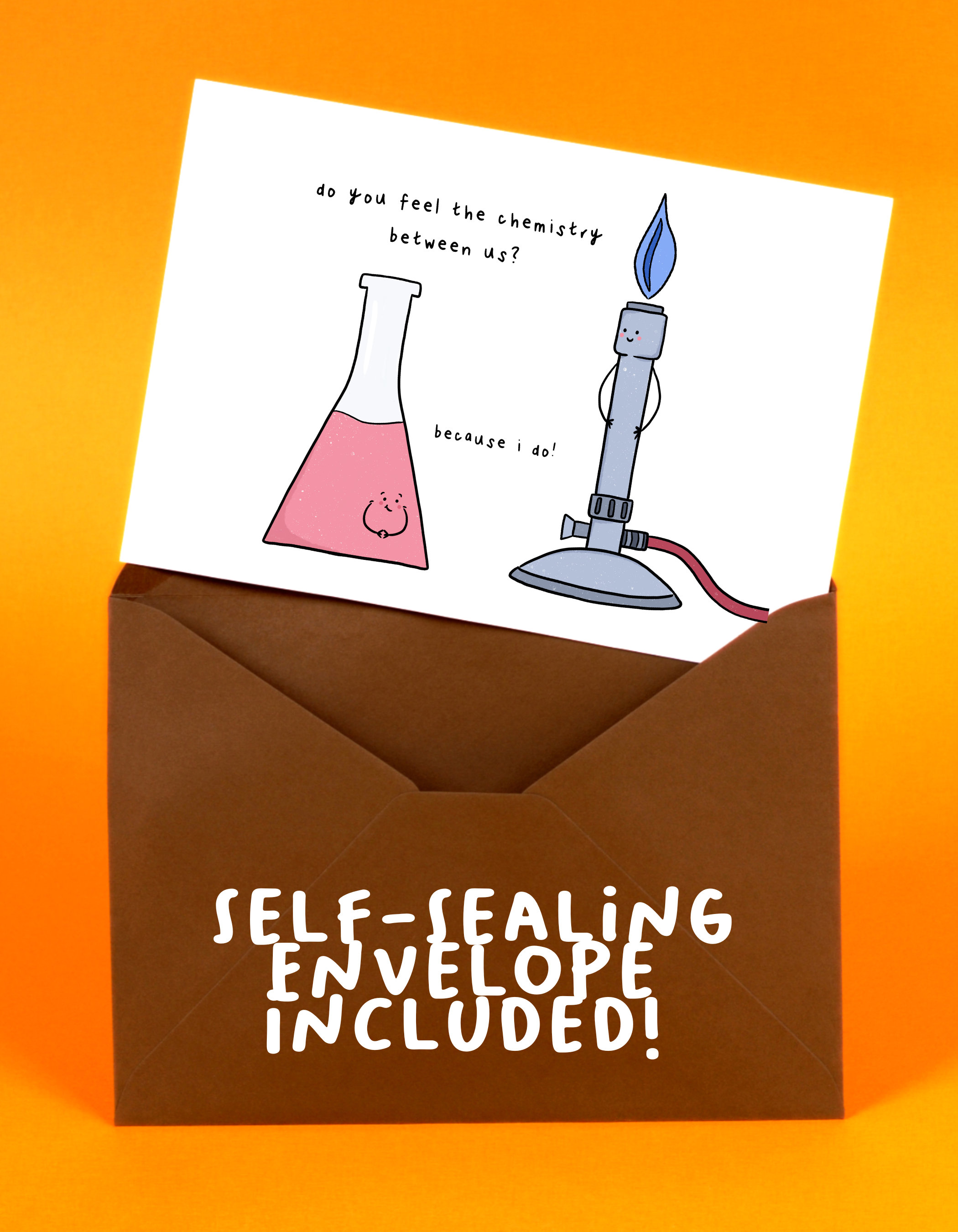 Chemistry Valentine's Day Love Card, Chemistry Between Us Bunsen Burner ...