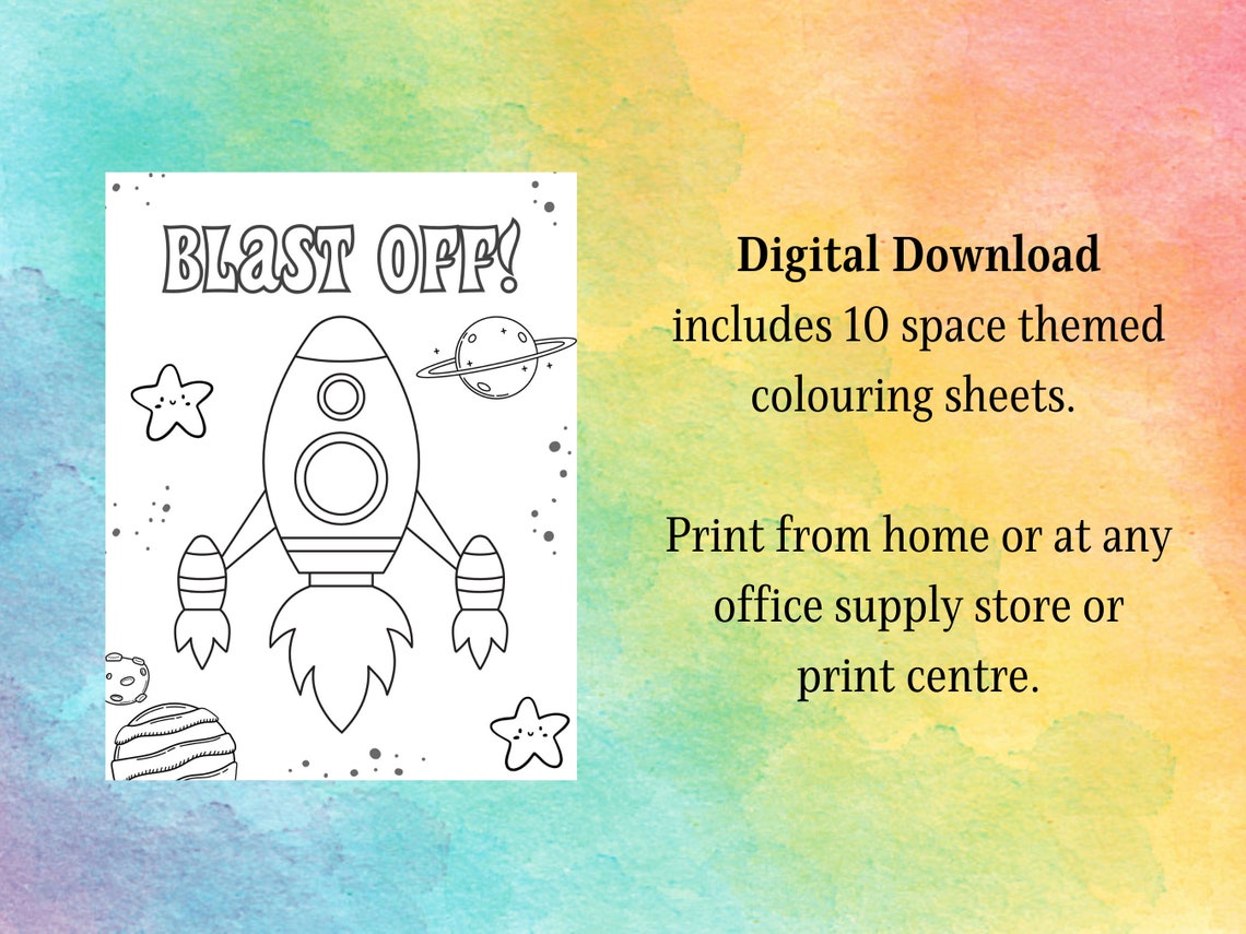 Printable Coloring Page for Kids Space Colouring Page Astronaut ...