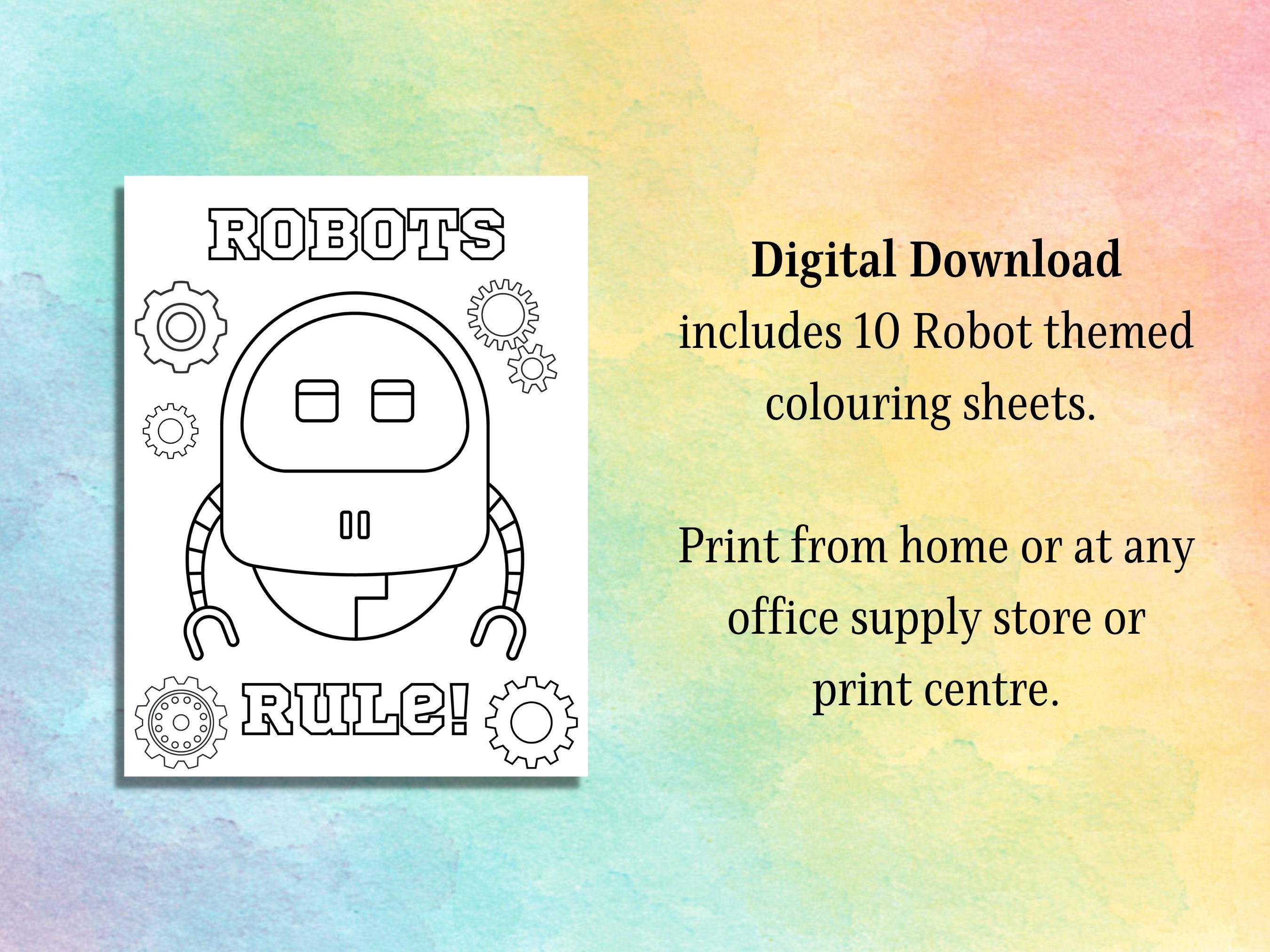 Robot Colouring Sheets for Kids Printable Robot Activity Page Kids ...