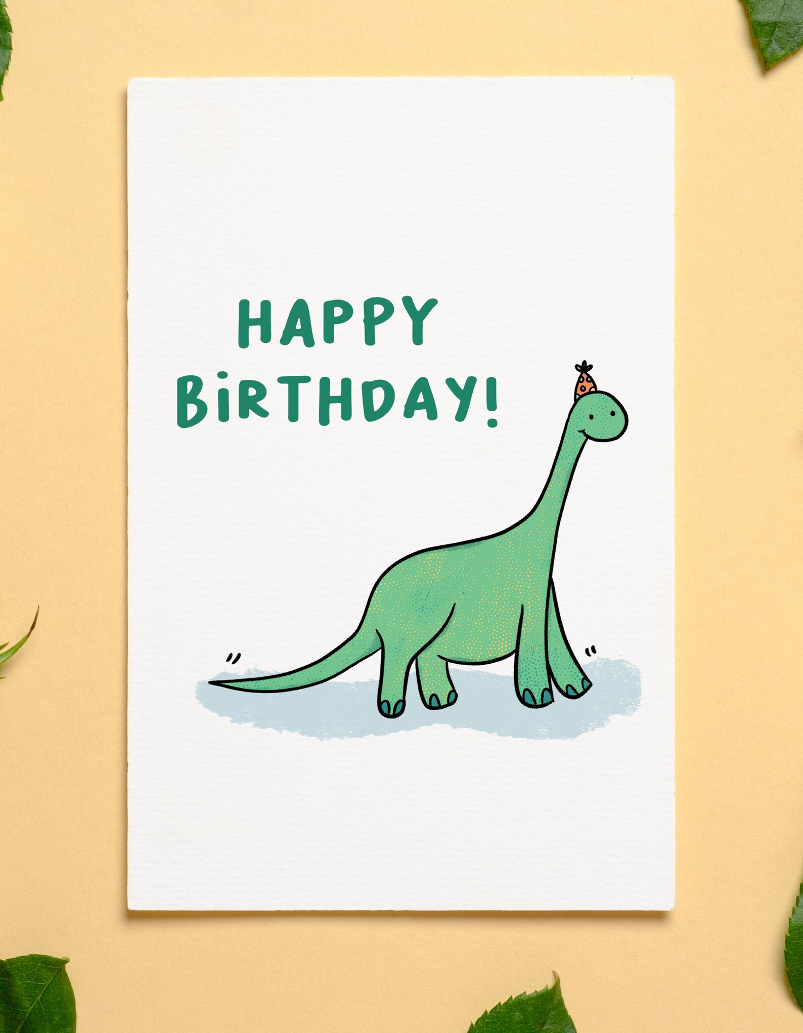 Happy Birthday Dinosaur Card, Customizable Handmade Children's Birthday ...