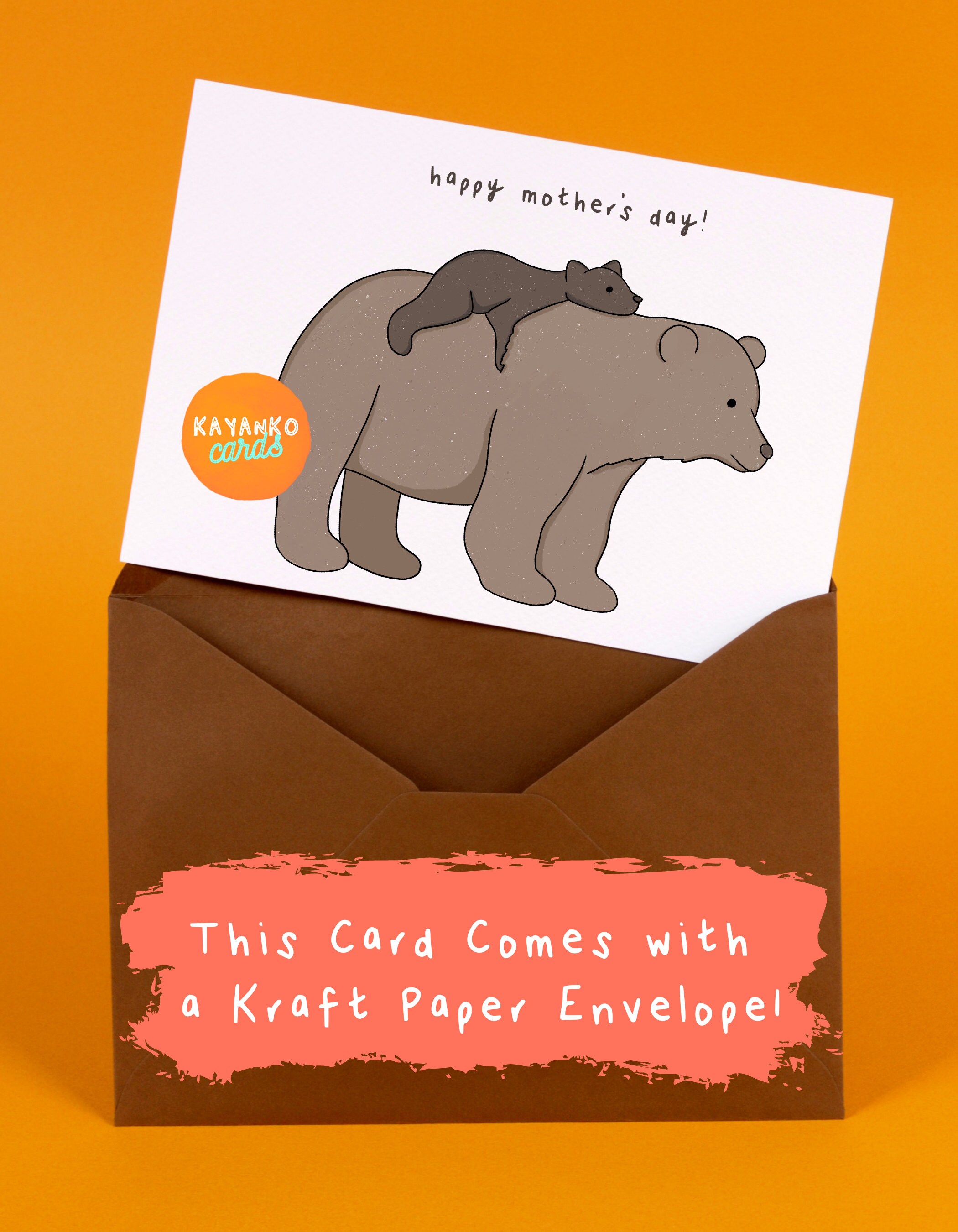 Mama Bear Happy Mother's Day Card - Etsy