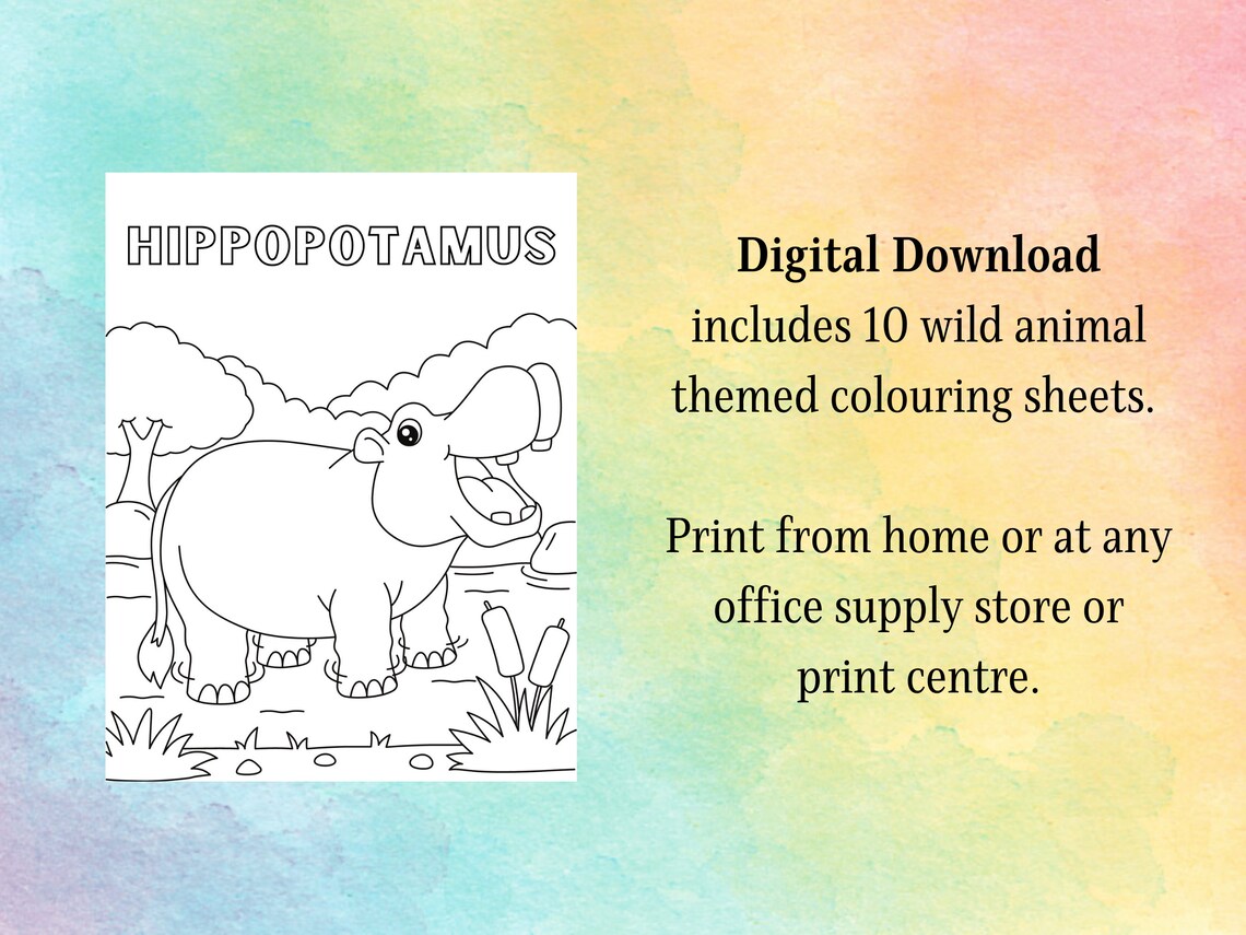Animals Coloring Page Printable Animal Coloring Sheets Animal Kids ...