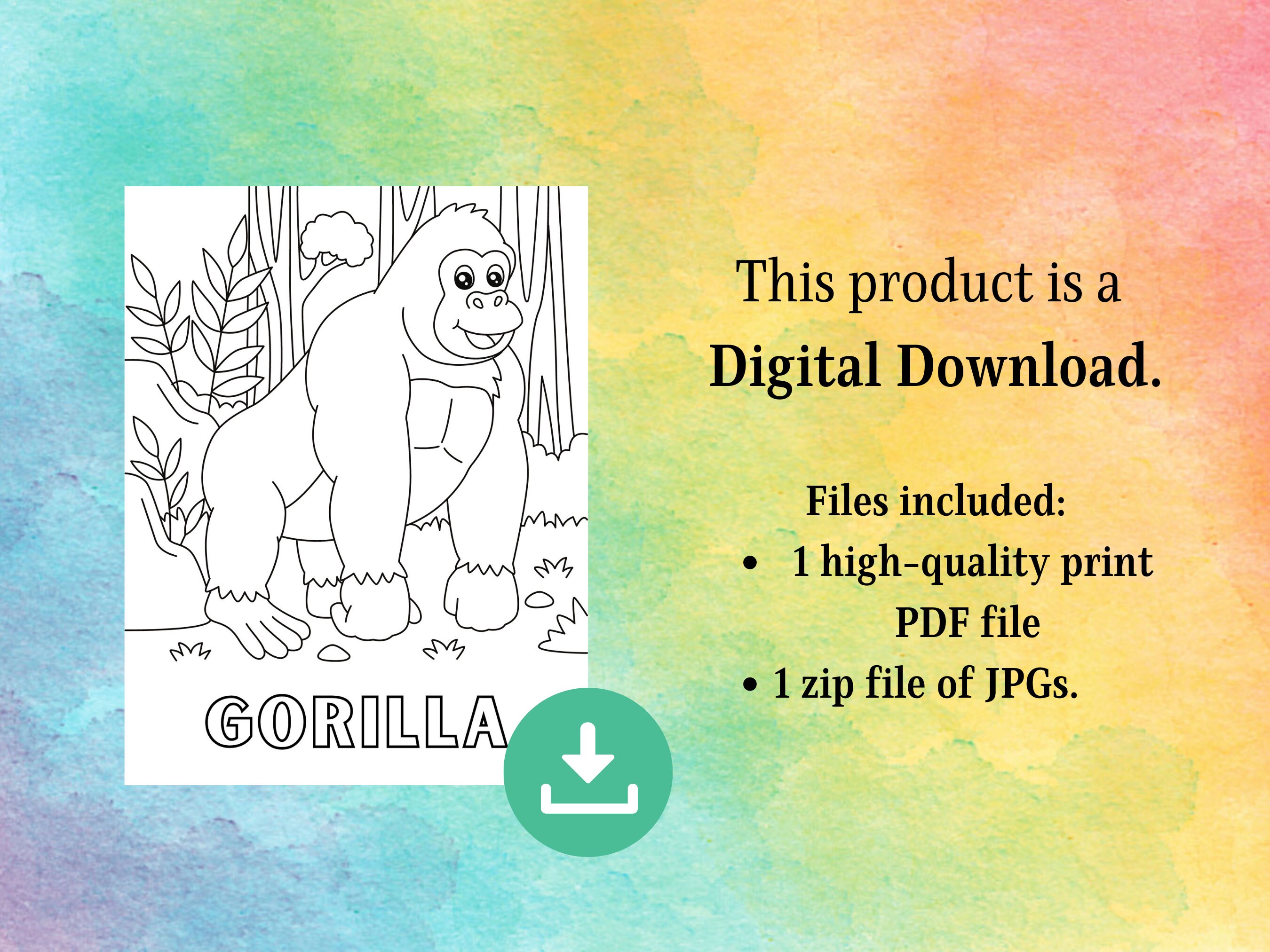 Animals Coloring Page Printable Animal Coloring Sheets Animal Kids ...