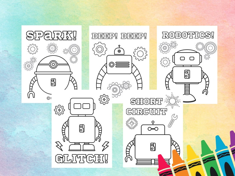 Robot Colouring Sheets for Kids Printable Robot Activity Page Kids ...