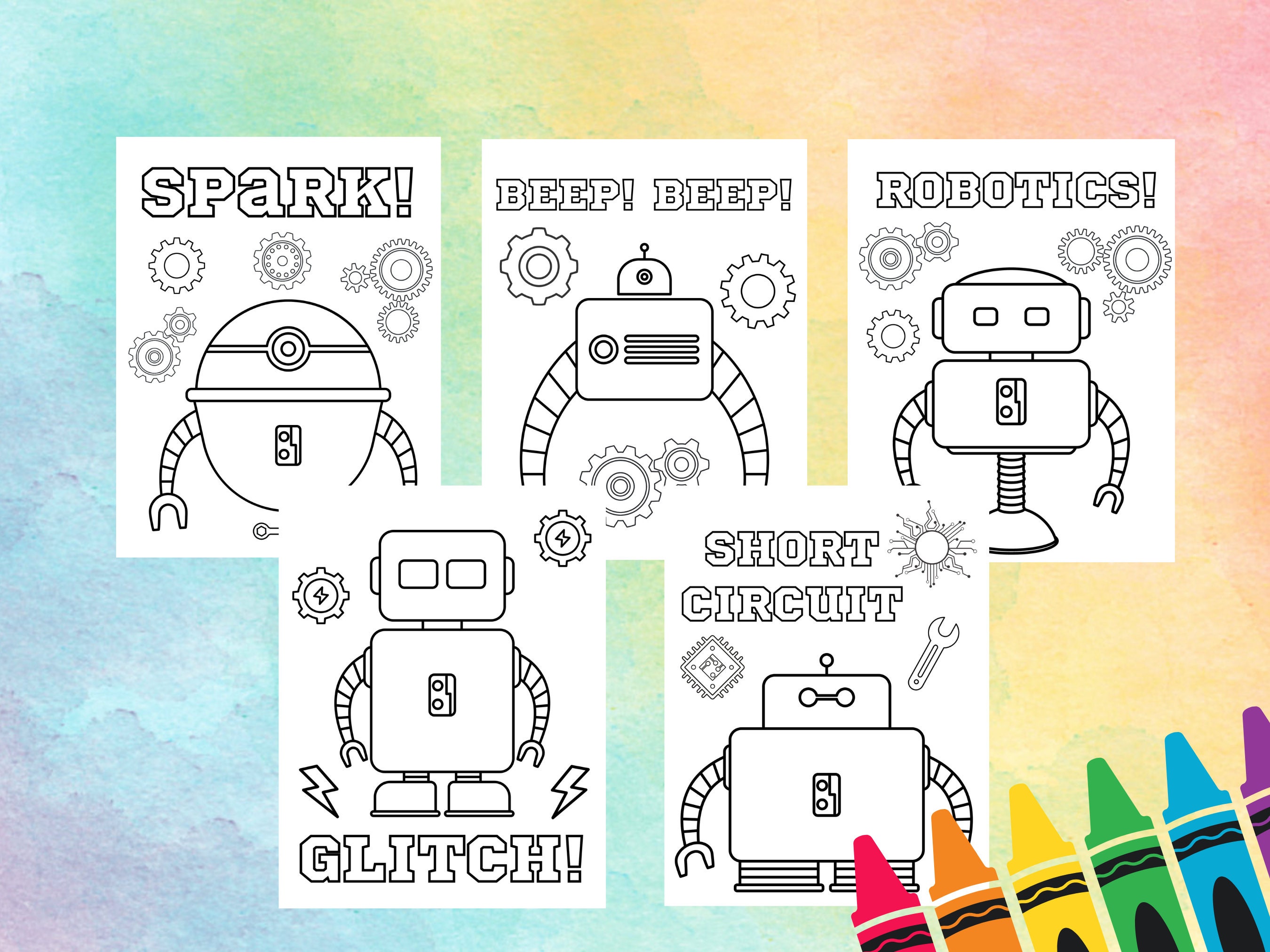 Robot Colouring Sheets for Kids Printable Robot Activity Page Kids ...