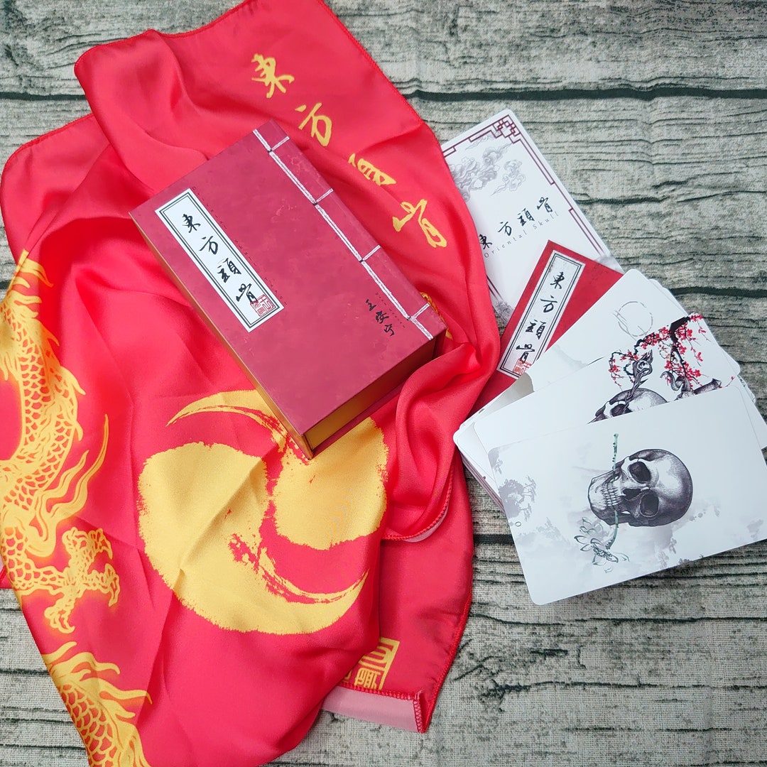 Bundle Set of Oriental Skull Tarot (normal Deck + Altar Cloth Red) - Etsy