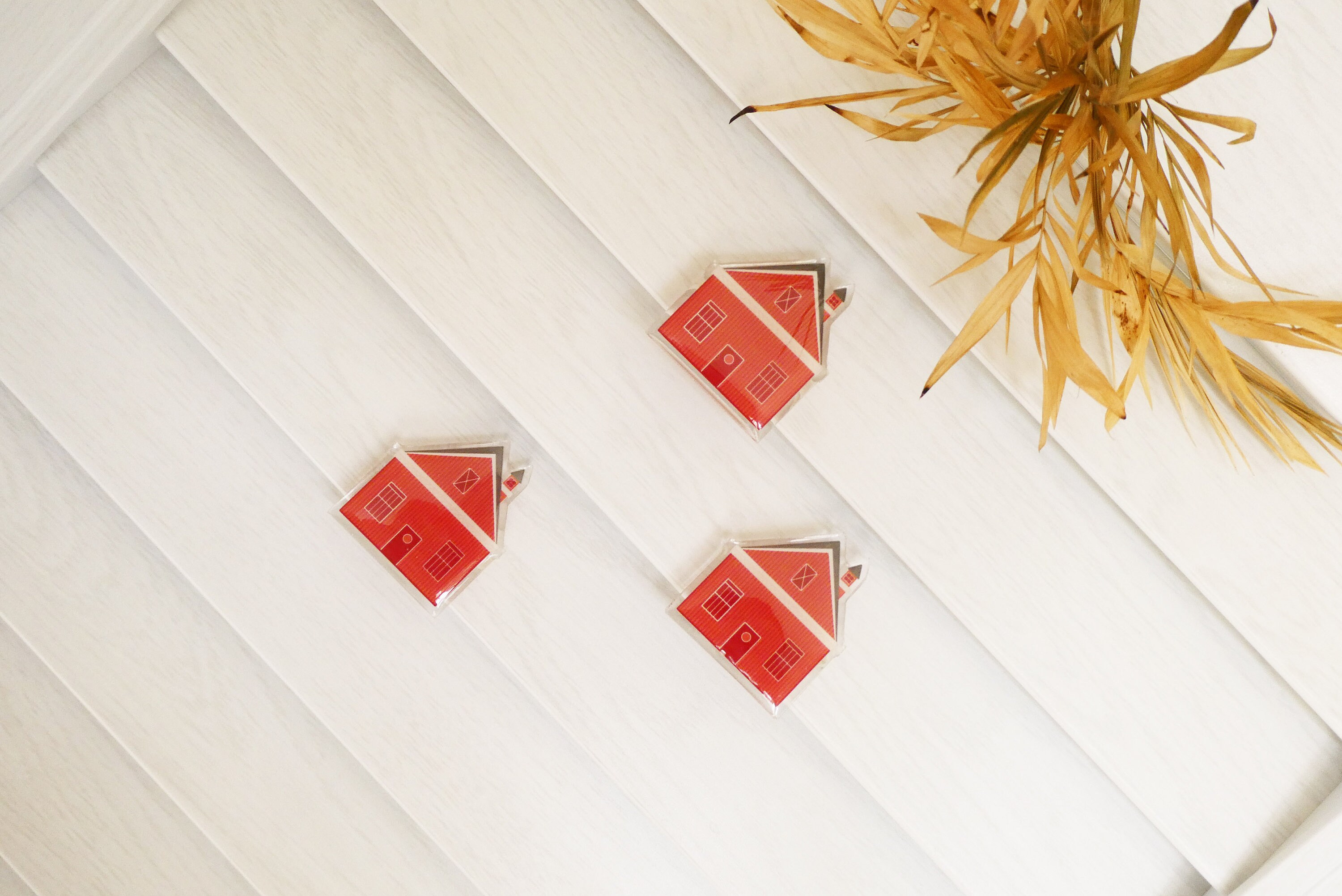 Scandinavian Red House Epoxy Acrylic Lapel Pin - Etsy