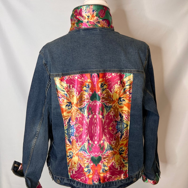 Floral Denim Jacket - Etsy