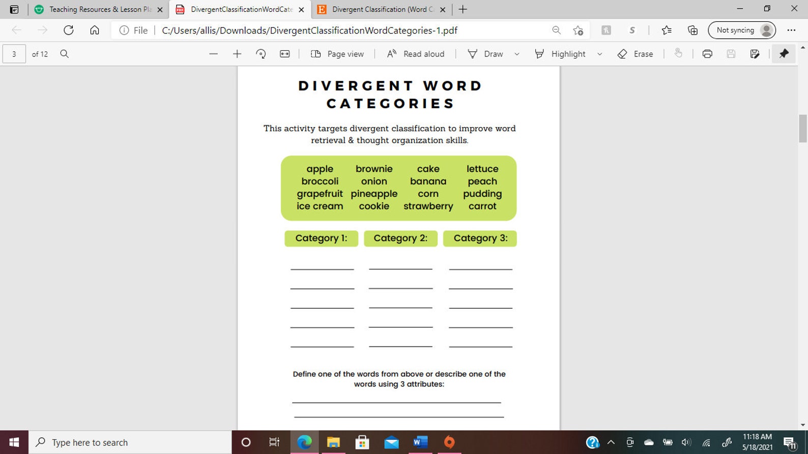 Divergent Classification word Categories - Etsy