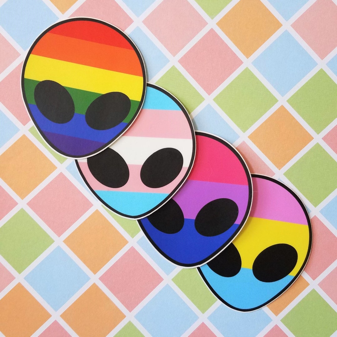 Pride Alien Sticker Variety Vinyl Decal Die Cut Lgbt Sticker Lgbt Art ...