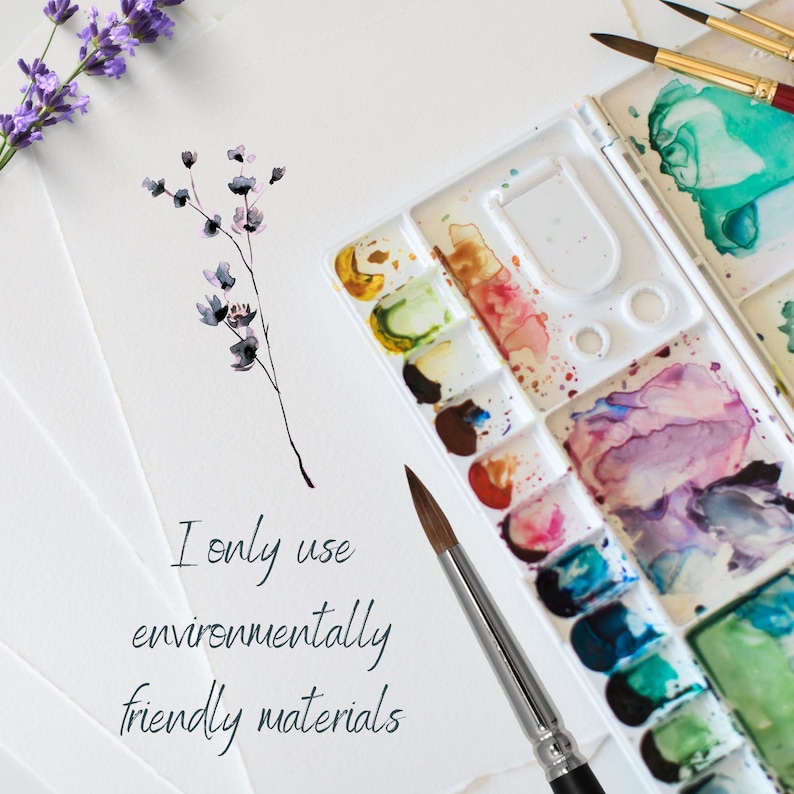Wheat Watercolor Painting Set - Original Hand-painted Grain Art (8x11 ...