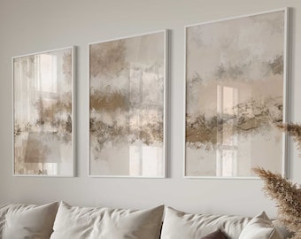 Neutral Modern Abstract Gallery Wall Art Set of 3 Abstract - Etsy