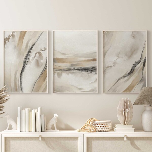 Neutral Abstract Art - Etsy