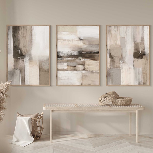 Neutral Abstract Art - Etsy